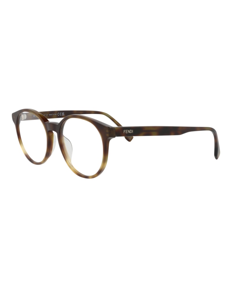 Fendi Round Eyeglasses Havana Havana Transparent (FE50031I-52-053) in ...