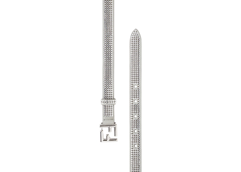 Fendi by Marc Jacobs FF Belt Belt With All-Over Crystals in Leather ...