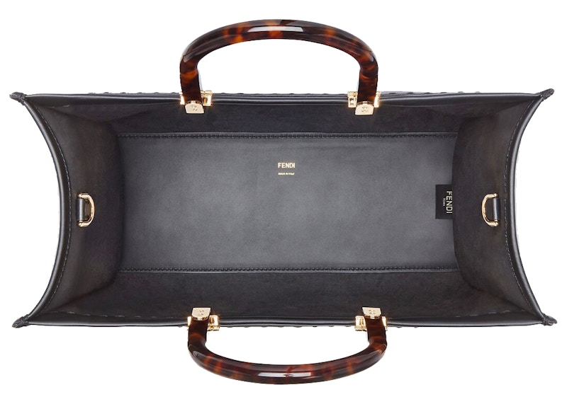 Fendi by Marc Jacobs Fendi Sunshine Medium Black Leather Shopper in ...