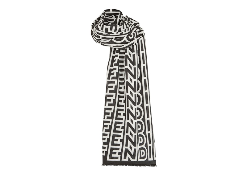 Fendi by Marc Jacobs Maxi Stole Black Silk Stole in Cotton - US