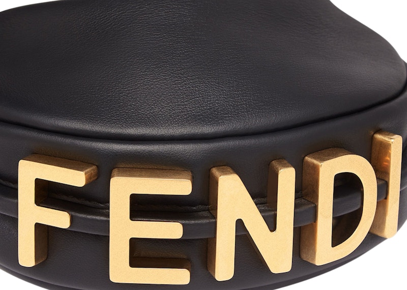 Fendi by Marc Jacobs Nano Fendigraphy Black Leather Charm in Leather ...