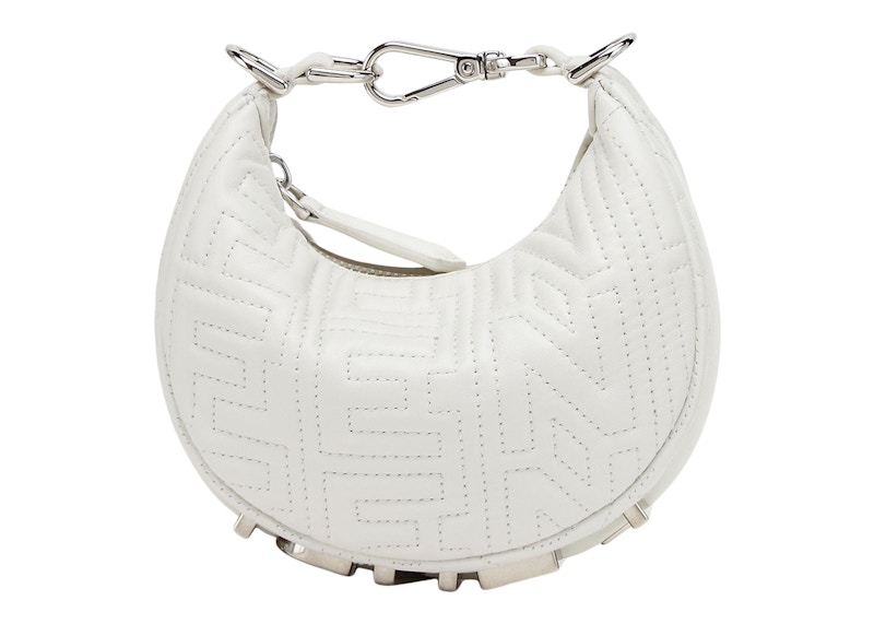 Fendi by Marc Jacobs Nano Fendigraphy White Nappa Leather Charm in ...