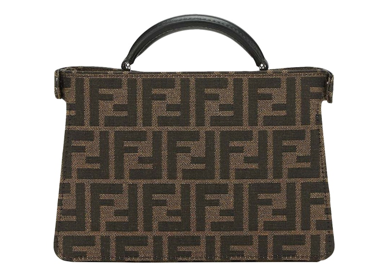Fendi x FRGMT x Pokemon FF Fabric Bag Peekaboo ISeeU X-Cross Brown in ...