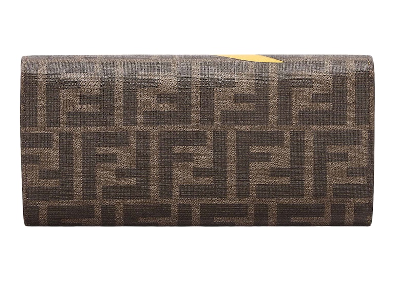 Fendi x FRGMT x Pokemon FF Fabric Wallet Continental With Chain Brown ...