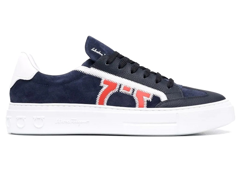 Ferragamo Borg 5 Low-Top Sneakers Blue Men's - 02B726749494 - US