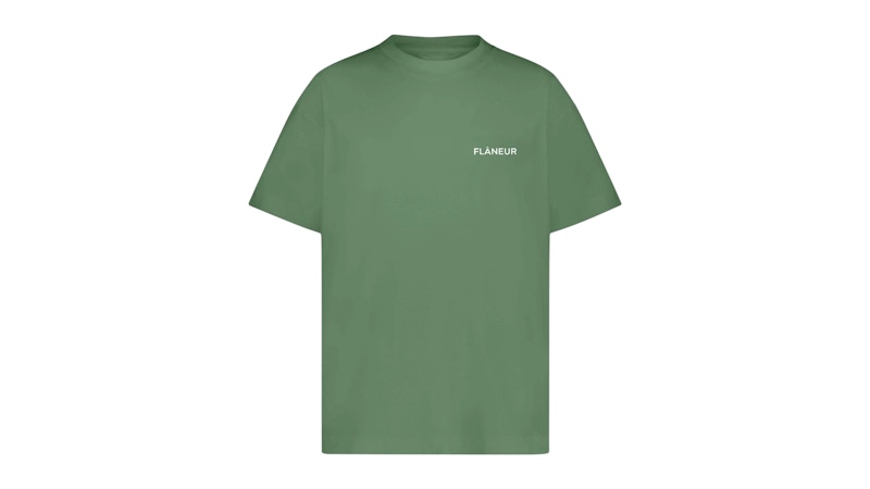 Flaneur Logo T-shirt Khaki Men's - SS25 - US