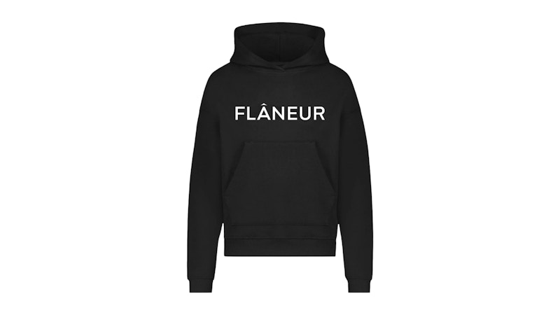 Flaneur Printed Logo Hoodie Hoodie Black Men's - AW24 - US