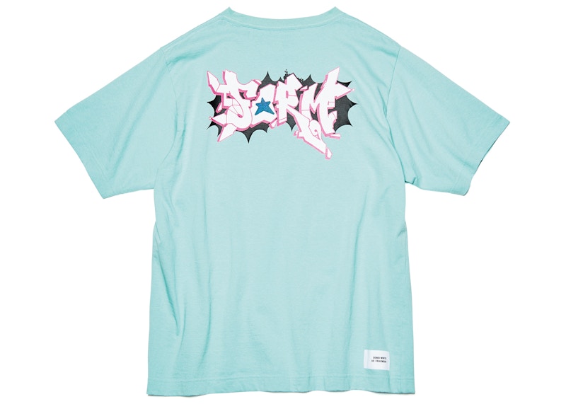Fragment x Dondi White Graffiti Wide Tee Light Blue - SS22 Men's - US
