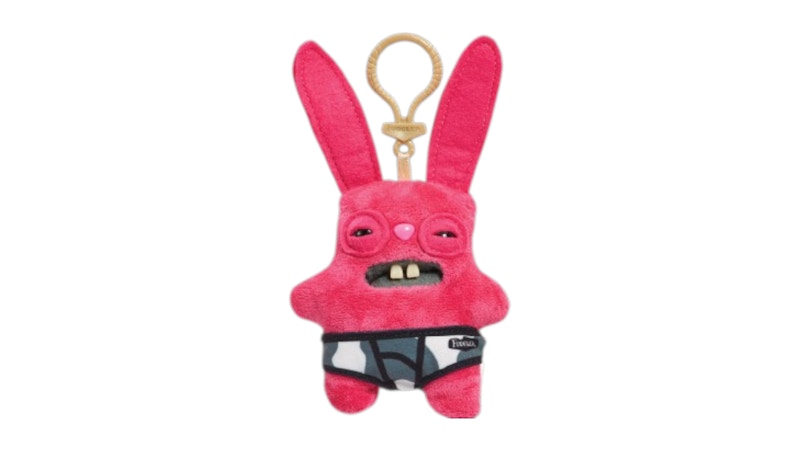 Fuggler Rabid Rabbit Pink Fleece Keyring Plush - US
