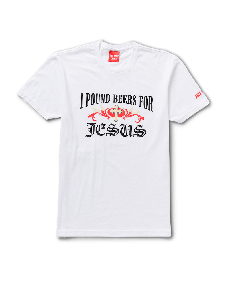 Full Send Beers For Jesus T-shirt White - FW21 - GB