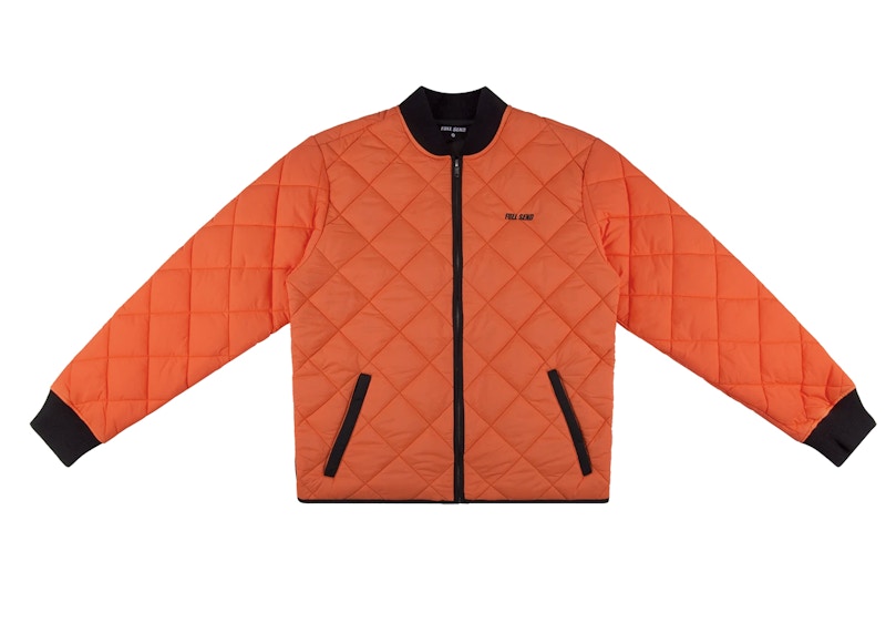 Full Send Camo Logo Quilted Jacket Orange Men's - SS21 - US