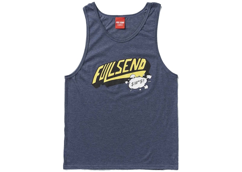 Full Send Comic Tank Navy Heather - SS21