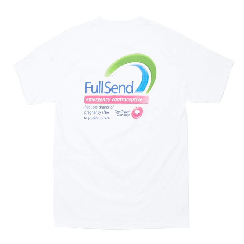 Full Send Contraceptive Tee White - FW20
