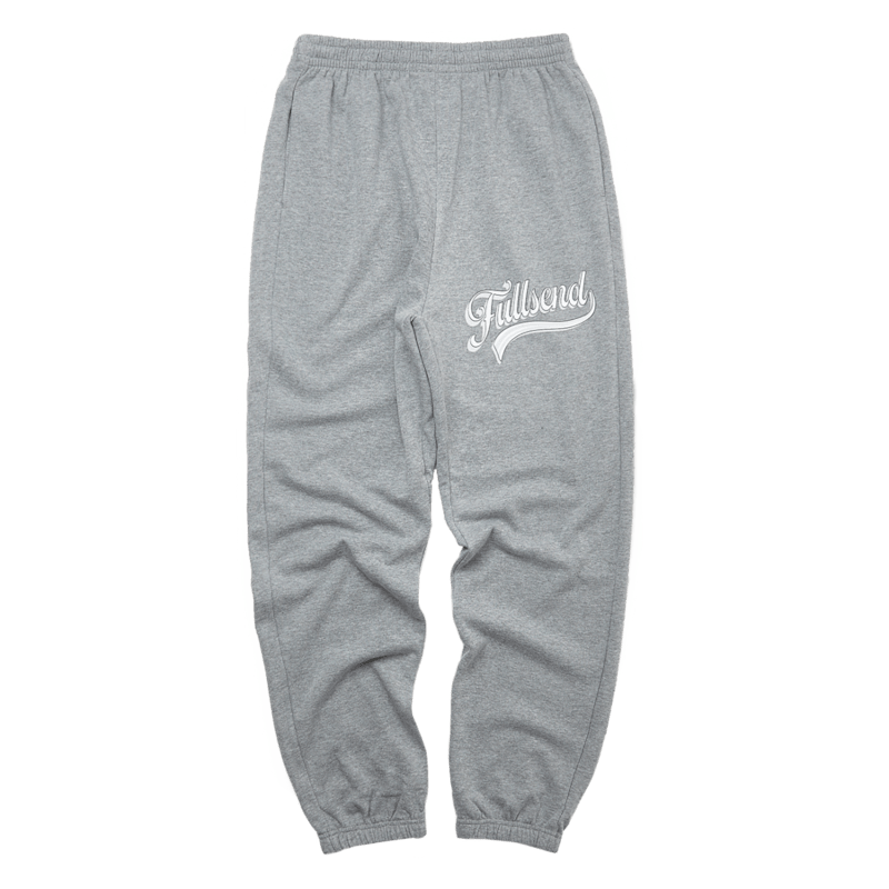 Full Send Cursive Sweatpants Heather Grey - FW20