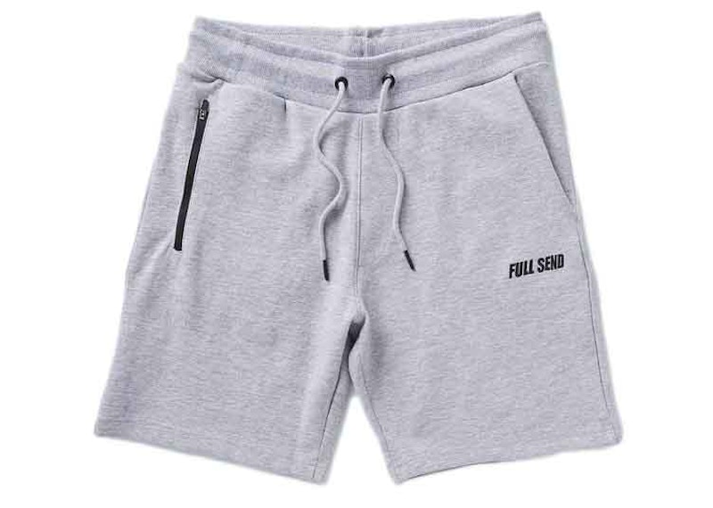 Full Send Fitness Sweat Shorts Grey Men's - SS21 - GB