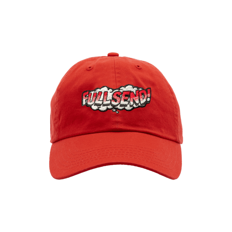 Full Send Full Send Bubble Dad Hat Red - FW20