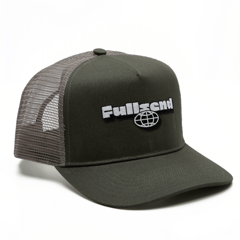 Full Send Globe Trucker Hat Pigment Black - FW20