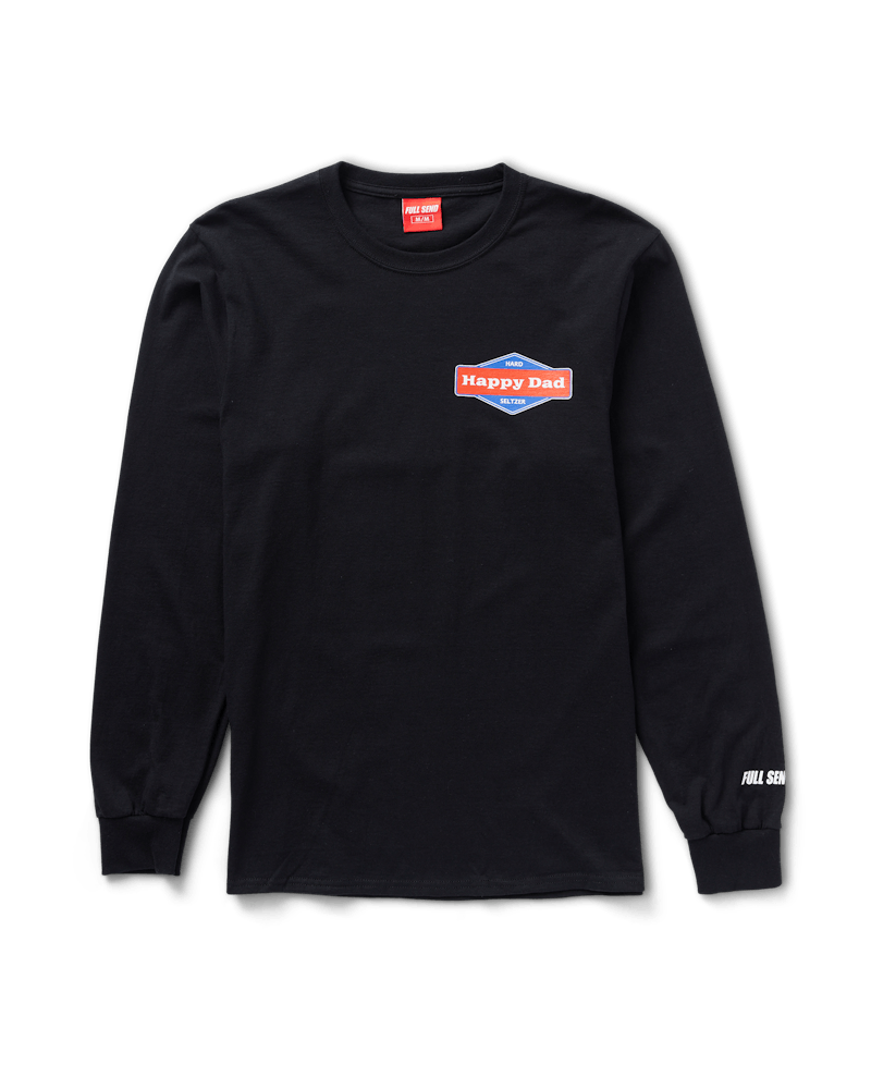 Full Send Happy Dad L/S T-shirt Black Men's - FW21 - US