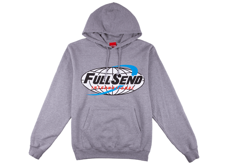 Full Send International Hoodie Heather Grey Men's - SS21 - US