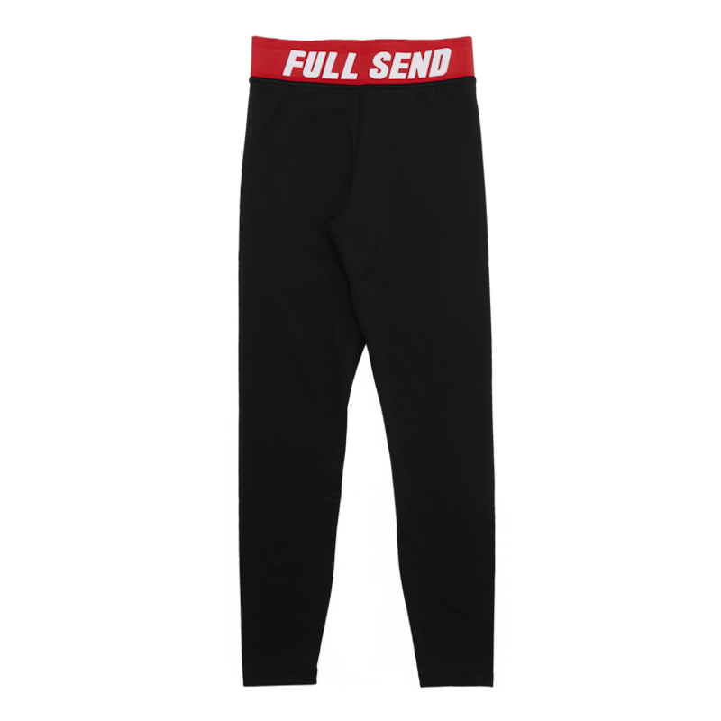 Full Send Logo Band Leggings Black/Red - FW20