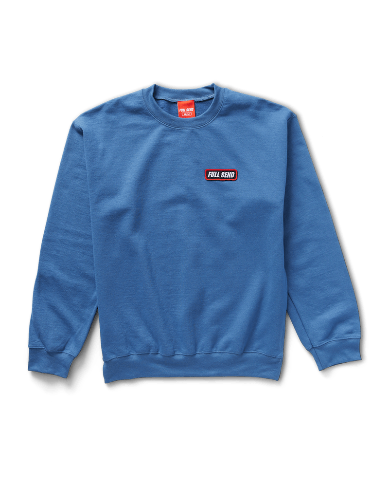 Full Send Patch Crewneck Blue - FW21