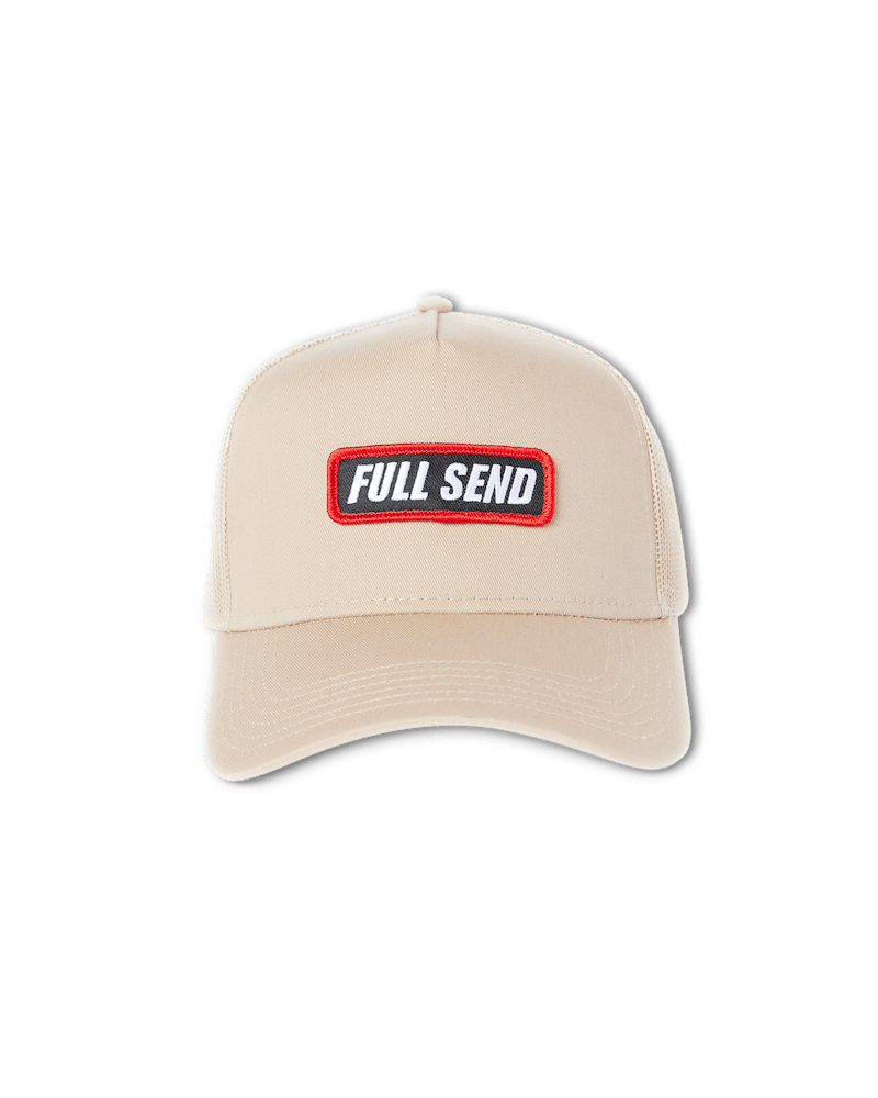 Full Send Patch Trucker Hat Beige - FW21 Men's - US