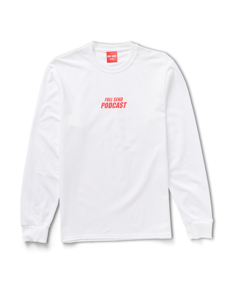 Full Send Podcast L/S T-shirt White - FW21 - FR