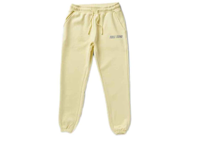 Full Send Reflective Logo Sweatpants Yellow - SS21 - US