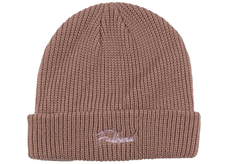 Full Send Script Rib Beanie Beige Men's - SS21 - US