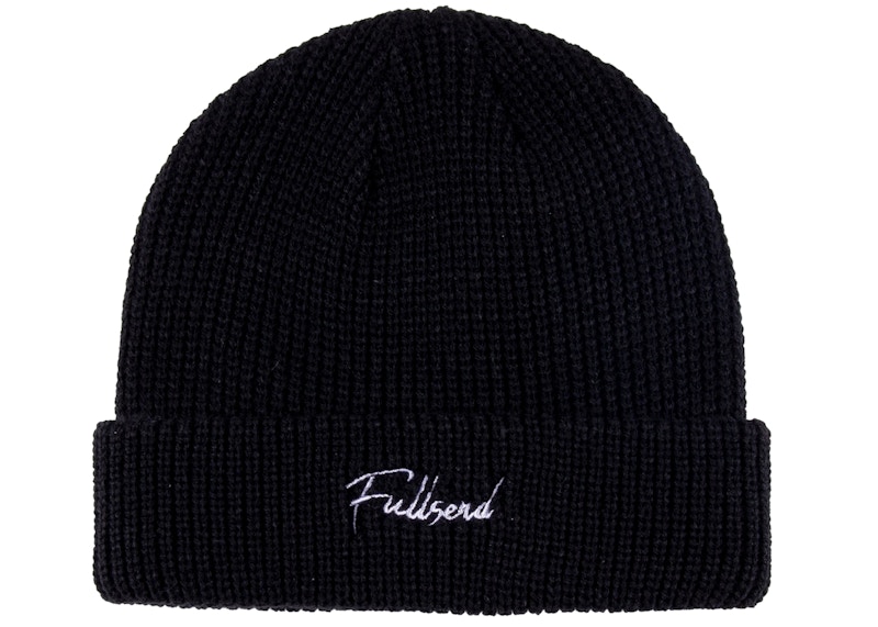 Full Send Script Rib Beanie Black - SS21