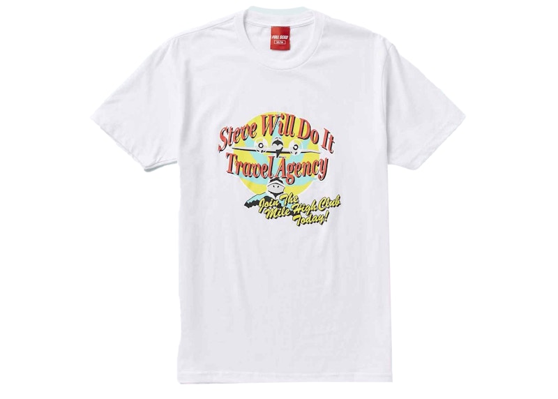 Full Send Steve Will Do It Travel Agency Tee White Men's - SS21 - US