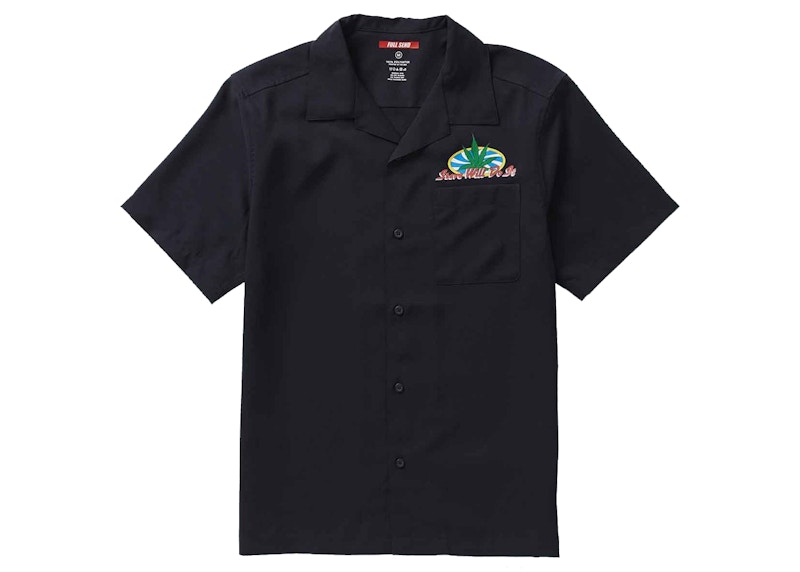 Full Send Steve Will Do It Weed Button Up Black Men's - SS21 - US