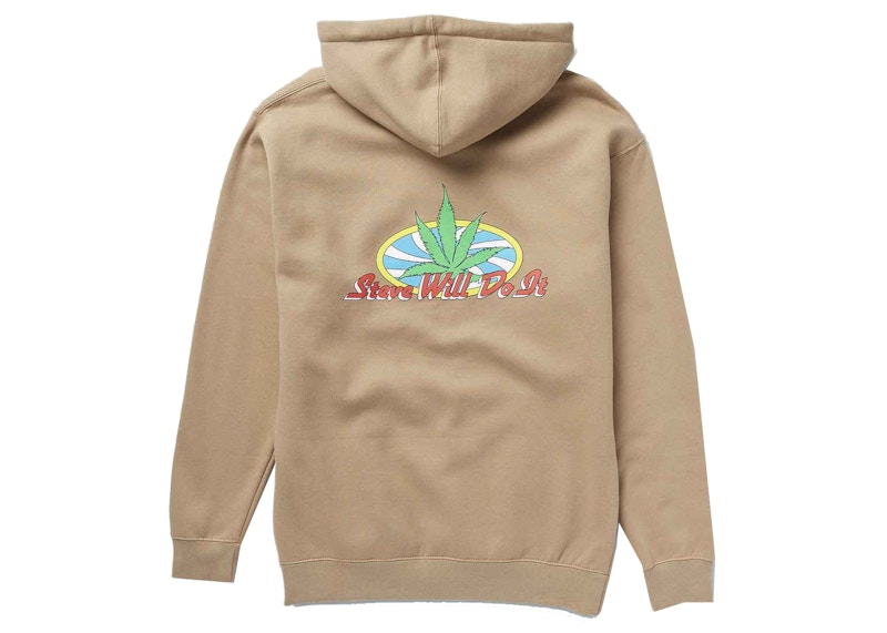 Full Send Steve Will Do It Weed Hoodie Sandstone Men's - SS21 - US