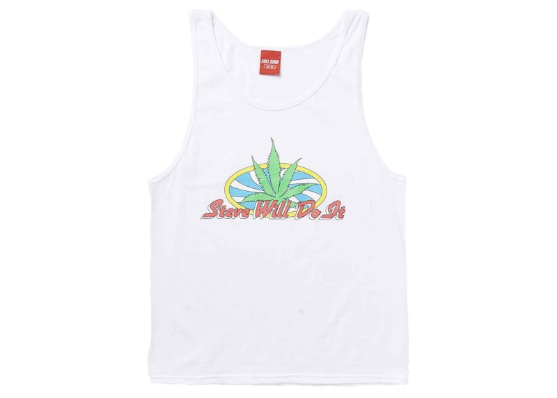Full Send Steve Will Do It Weed Tank White - SS21 - US