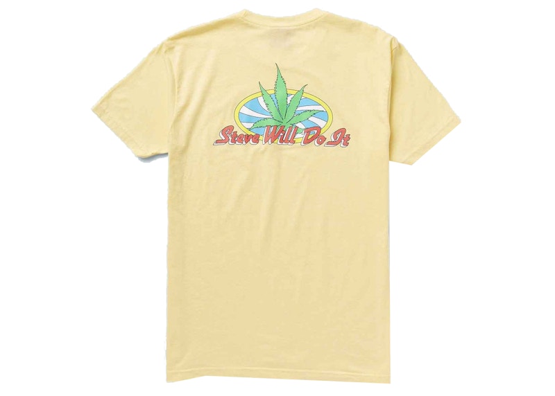 Full Send Steve Will Do It Weed Tee Banana Cream - SS21