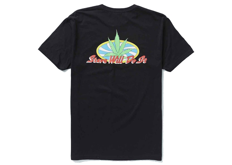 Full Send Steve Will Do It Weed Tee Black Men's - SS21 - US