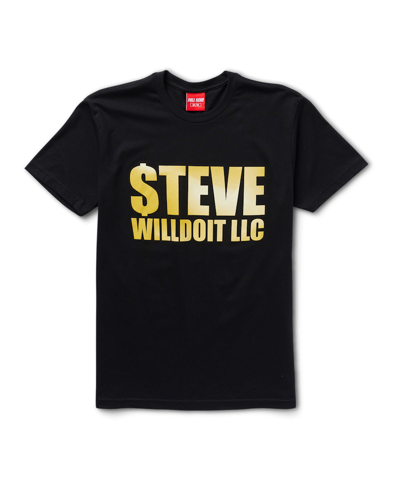 Full Send SteveWillDoIt LLC Gold T-shirt Black - FW21 - DE