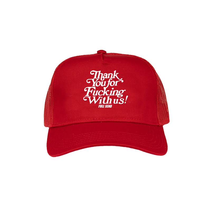 Full Send Thank You Trucker Hat Red - FW20
