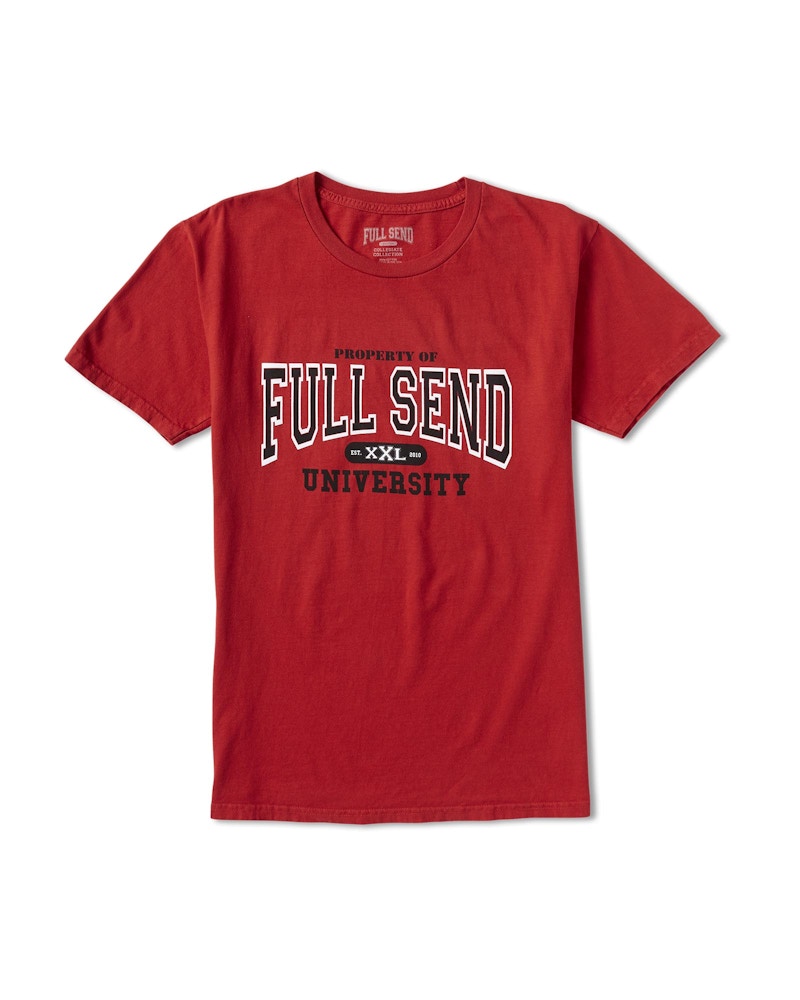 Full Send University Stanford Tee Red Men's - FW21 - US