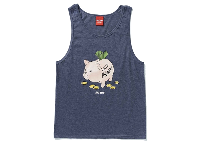 Full Send Weed Money Tank Navy Heather Men's - SS21 - US