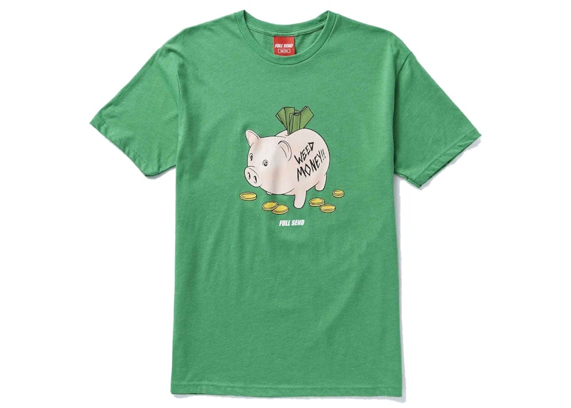 Full Send Weed Money Tee Kelly Green Men's - SS21 - US