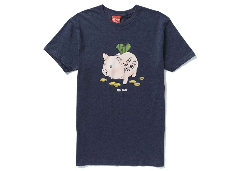Full Send Weed Money Tee Navy Men's - SS21 - GB