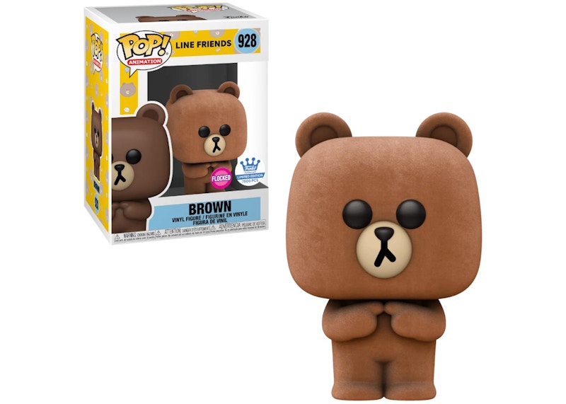 Funko POP! Animation: Line Friends-Brown (Flocked)(Funko 7500 PCS ...