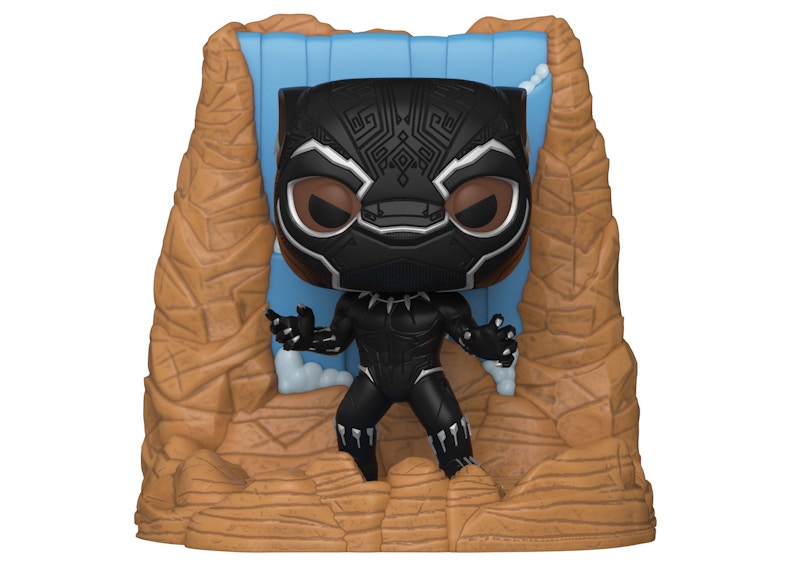 Funko Pop! Deluxe Marvel Black Panther with Waterfall Funko Hollywood ...