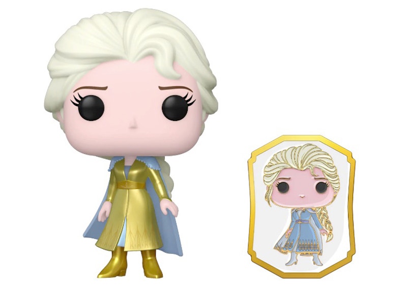 Funko Pop! Disney Frozen Elsa with Pin Gold Label Funko Shop Exclusive ...