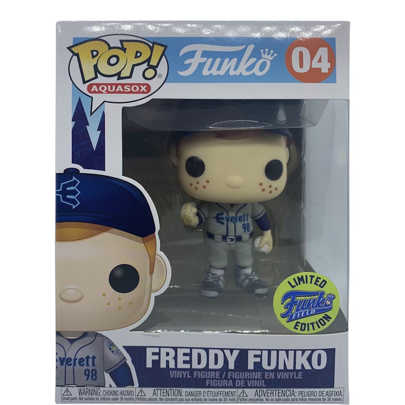 Funko Pop! Freddy Funko Baseball Grey Aquasox Funko Field Edition ...