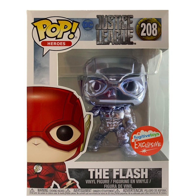 Funko Pop! Heroes Justice League The Flash (Chrome) Fugitive Toys ...