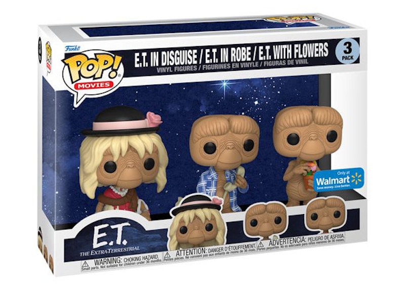 Funko Pop! Movies E.T 40th Anniversary E.T. In Robe/E.T. In Disguise/E ...