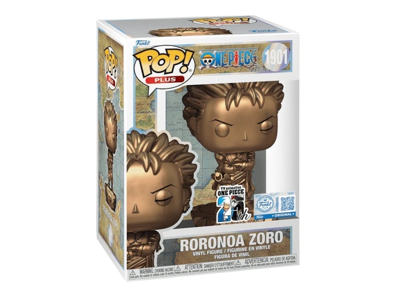 Funko Pop! Plus One Piece Roronoa Zoro Statue (Bronze) Funko Exclusive ...