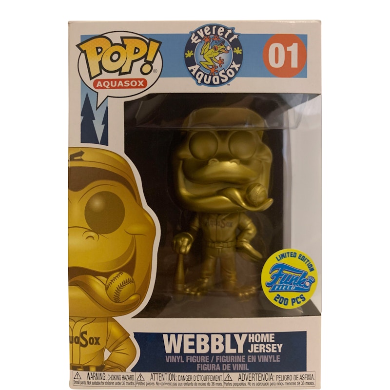 Funko Pop! Sports Aquasox Everett Aquasox Webbly Home Jersey (Gold ...